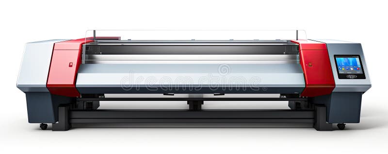 Modern Large Format Printer. New Design of Format Printers on White ...