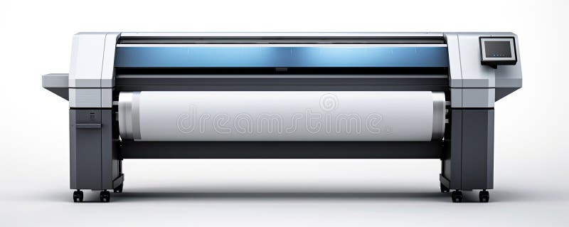 Modern Large Format Printer. New Design of Format Printers on White ...