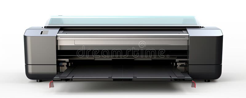Modern Large Format Printer. New Design of Format Printers on White ...