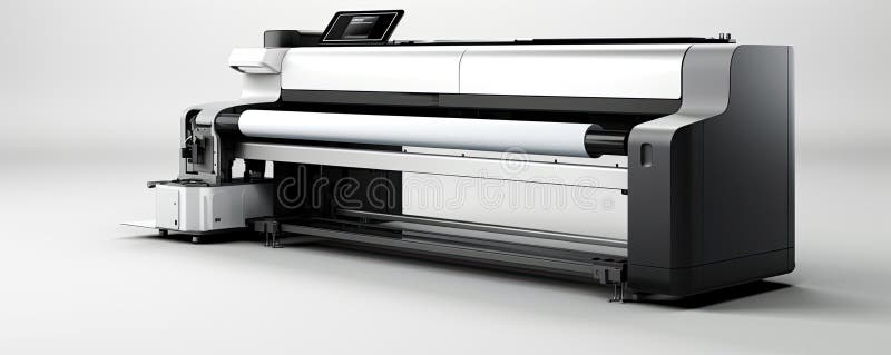 Modern Large Format Printer. New Design of Format Printers on White ...