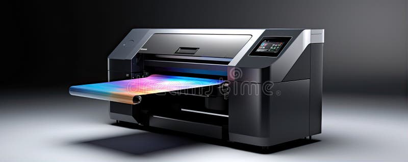 Modern Large Format Printer. New Design of Format Printers on White ...