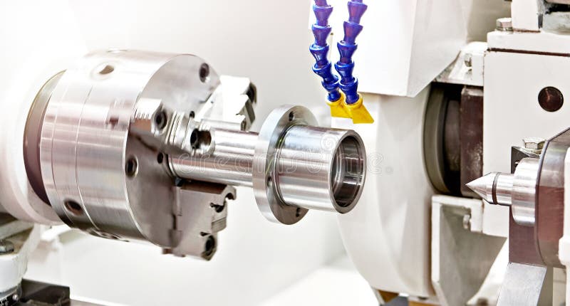 Modern large lathe stock photo. Image of production - 238853842