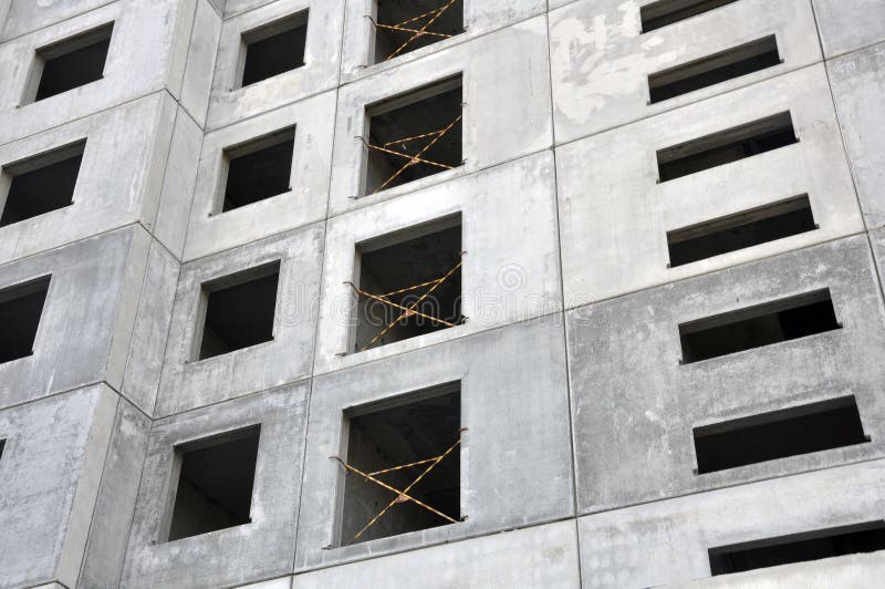 Modern Large-panel Construction. Multi-apartment Residential Building ...