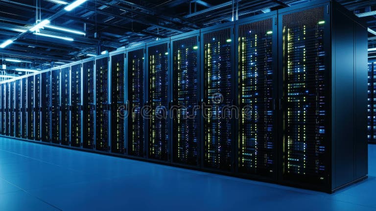 Large-Scale Data Center Infrastructure Stock Illustration ...