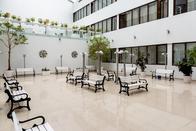 Modern large waiting room stock image. Image of lounge - 139193277