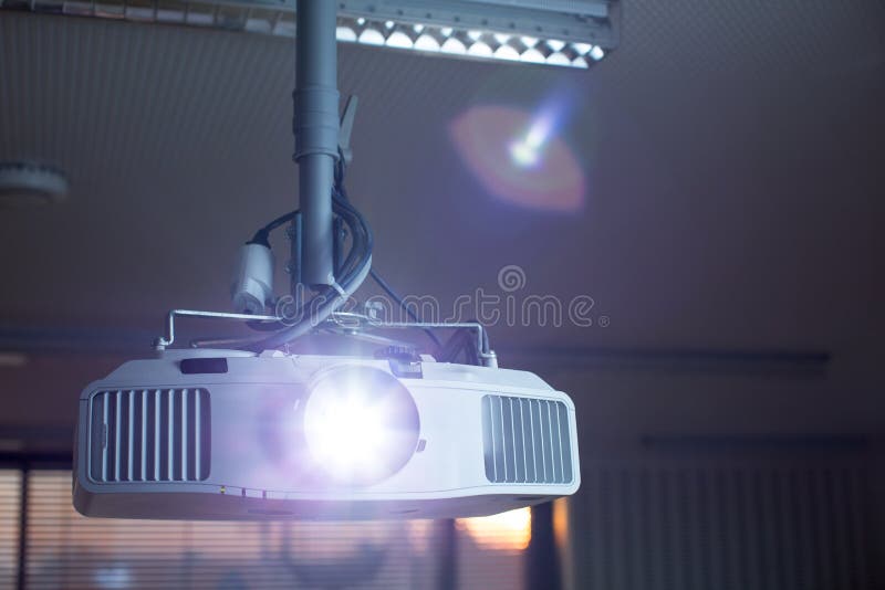 Overhead Lcd Projector in a Modern Classroom Stock Photo - Image of ...