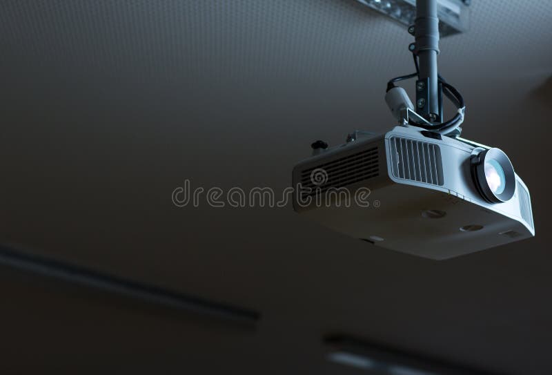 Modern Laser Projector in a Conference Room Stock Image - Image of ...