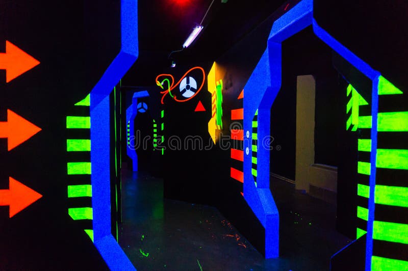 Laser tag arena editorial image. Image of tech, spooky - 46501780