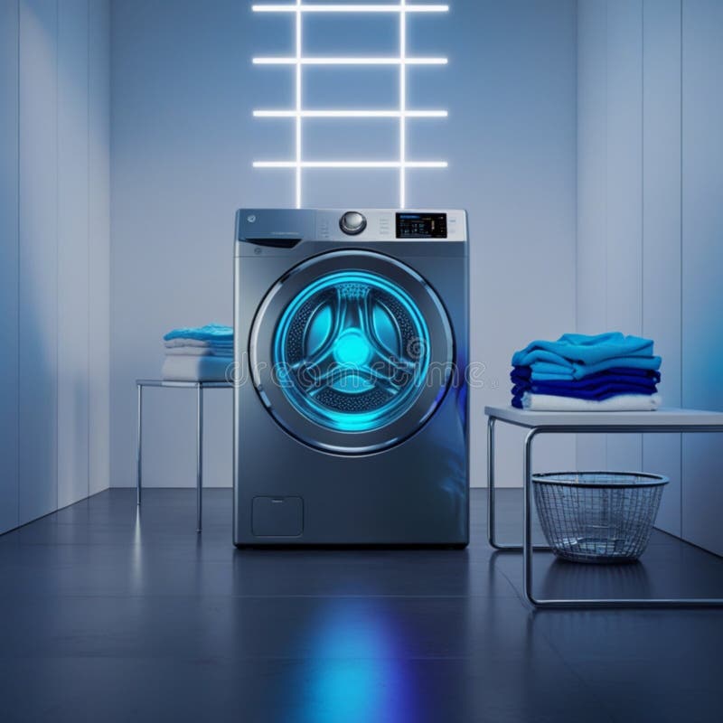 Metallic Front Loading Washing Machine Stock Illustrations – 173 ...