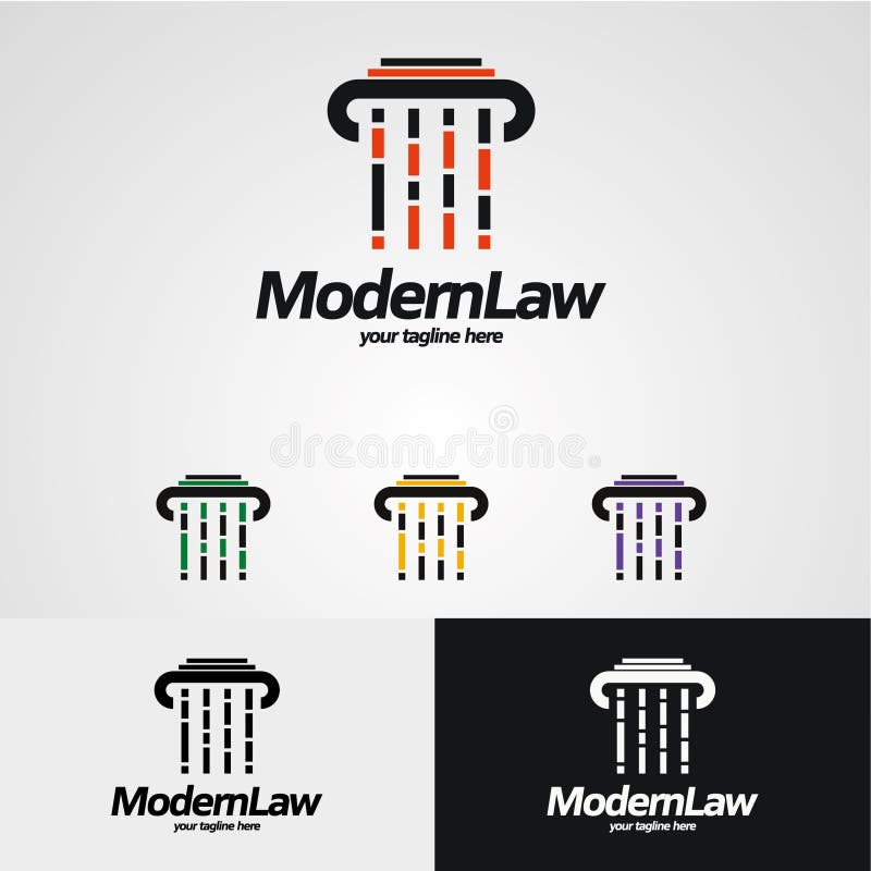 Modern Law Logo Designs Template Stock Vector - Illustration of ...