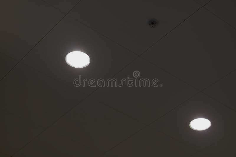 Layered Ceiling with Embedded Lights and Stretched Ceiling Inlay Stock ...