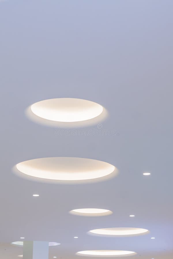 Modern Layered Ceiling with Lights Stock Image - Image of house ...