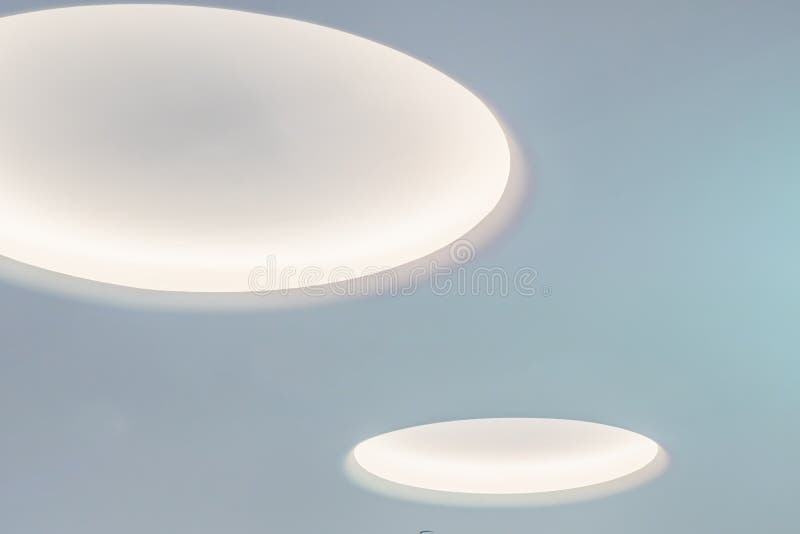 Modern Layered Ceiling with Lights Stock Image - Image of white, inside ...