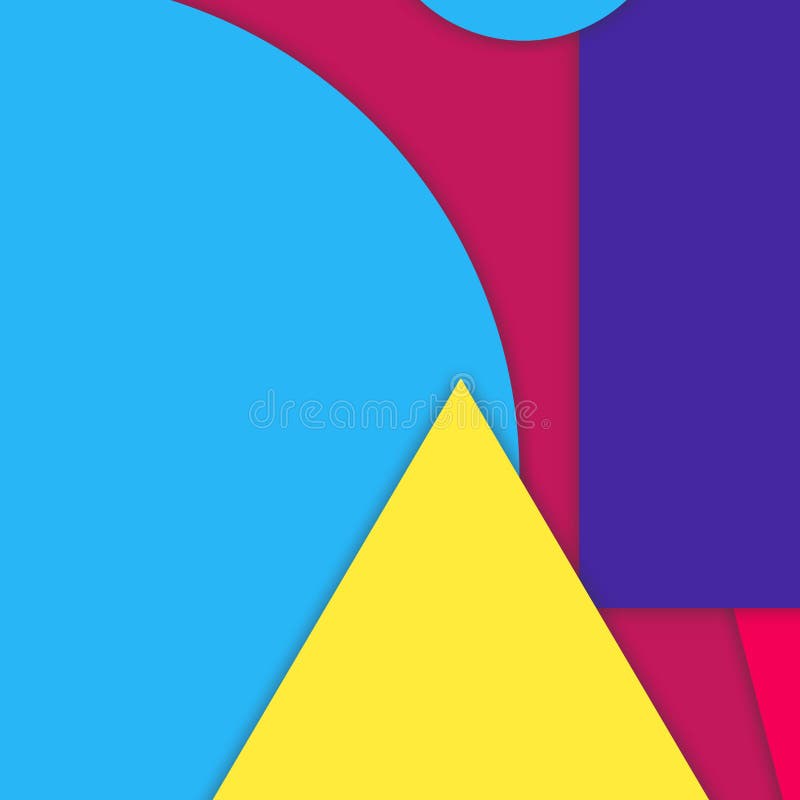 Modern Layered Flat Shapes Background Stock Illustration - Illustration ...