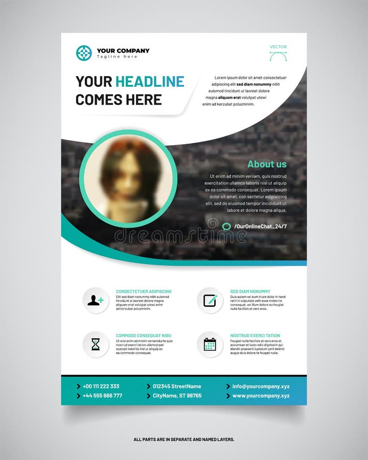 Modern Layout Template for Your Leaflet Etc Stock Vector - Illustration ...