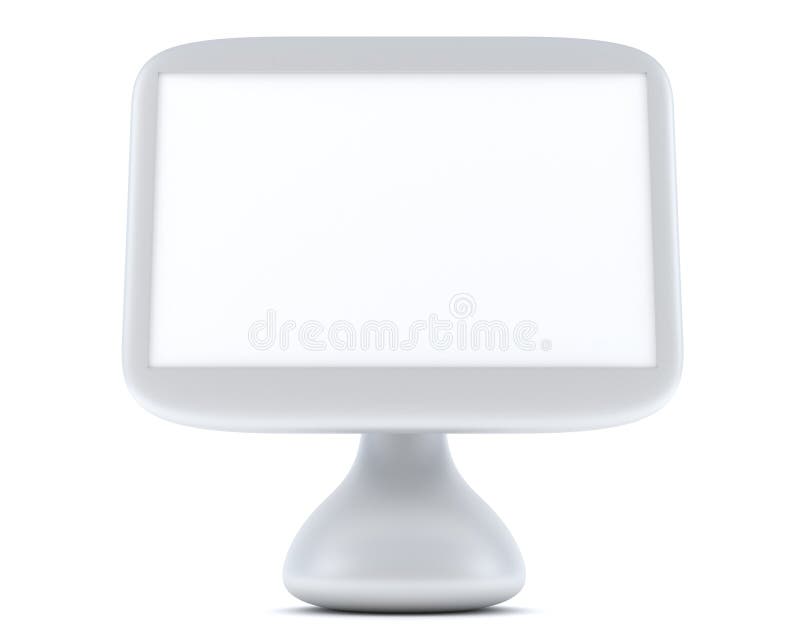 Modern, Futuristic Computer with LCD Monitor Stock Illustration ...