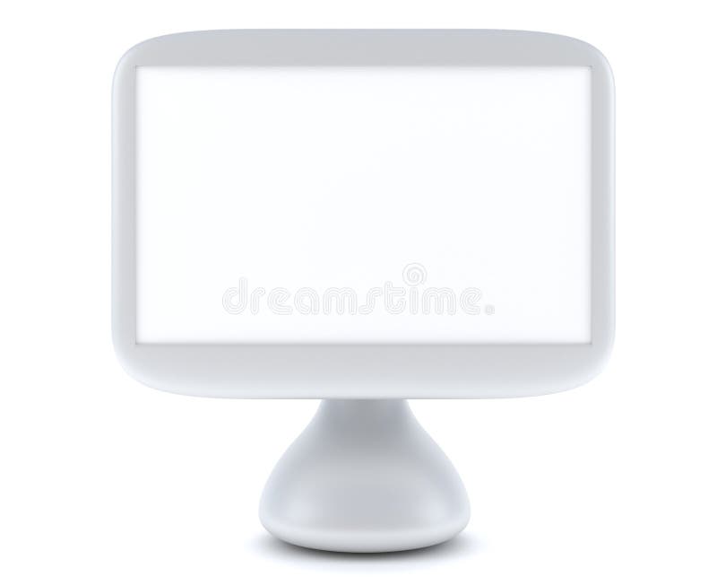 Modern, Futuristic Computer with LCD Monitor Stock Illustration ...