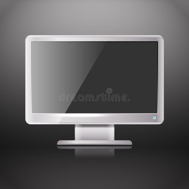 Modern lcd monitor stock vector. Illustration of panel - 30669725