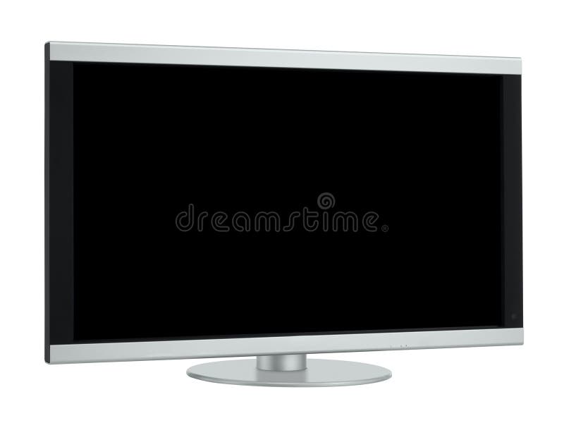 Modern Lcd Monitor Isolated on White Background Stock Image - Image of ...