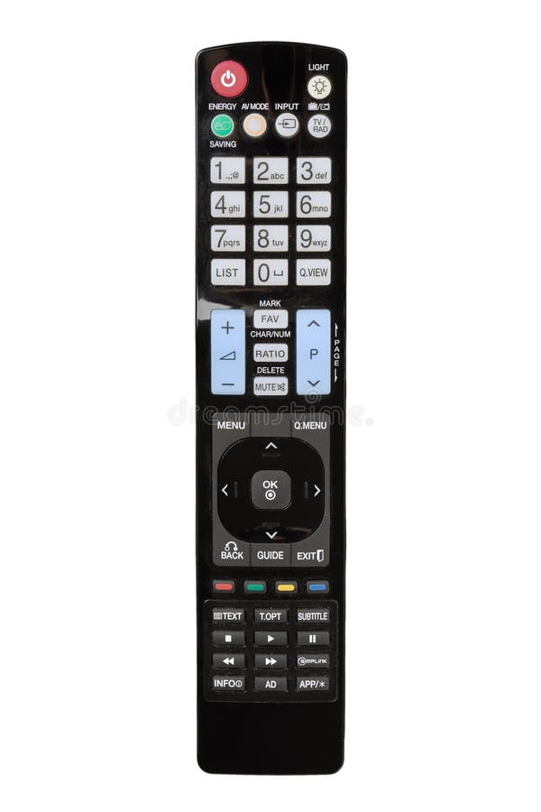 Modern LCD TV Remote Control Stock Photo - Image of keypad, center ...