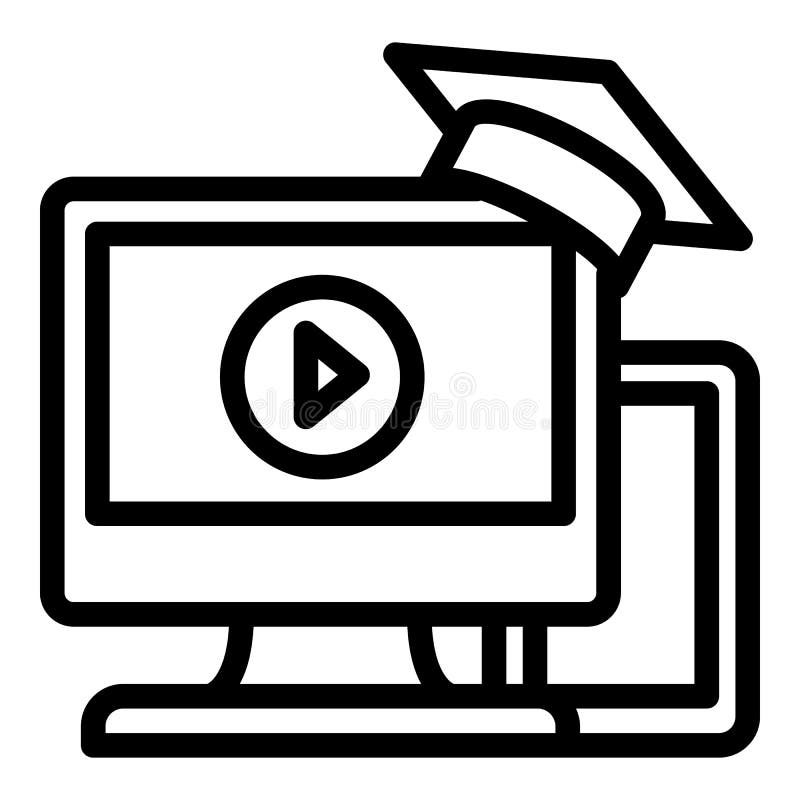 Modern Learning Icon, Outline Style Stock Vector - Illustration of ...