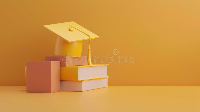 Modern Learning, Minimalist Book and Graduation Hat Design . Generative ...
