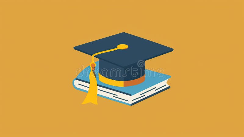 Modern Learning, Minimalist Book and Graduation Hat Design . Generative ...