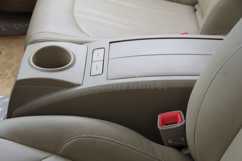 Modern Leather Car Seat and Arm Rest Stock Image - Image of inside ...