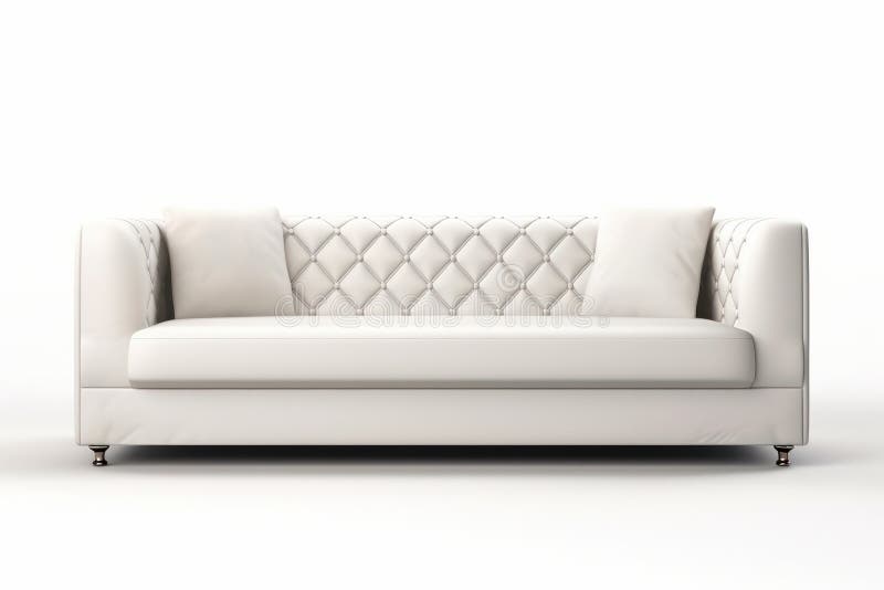Modern Leather Couch with Simple Lines Stock Illustration ...