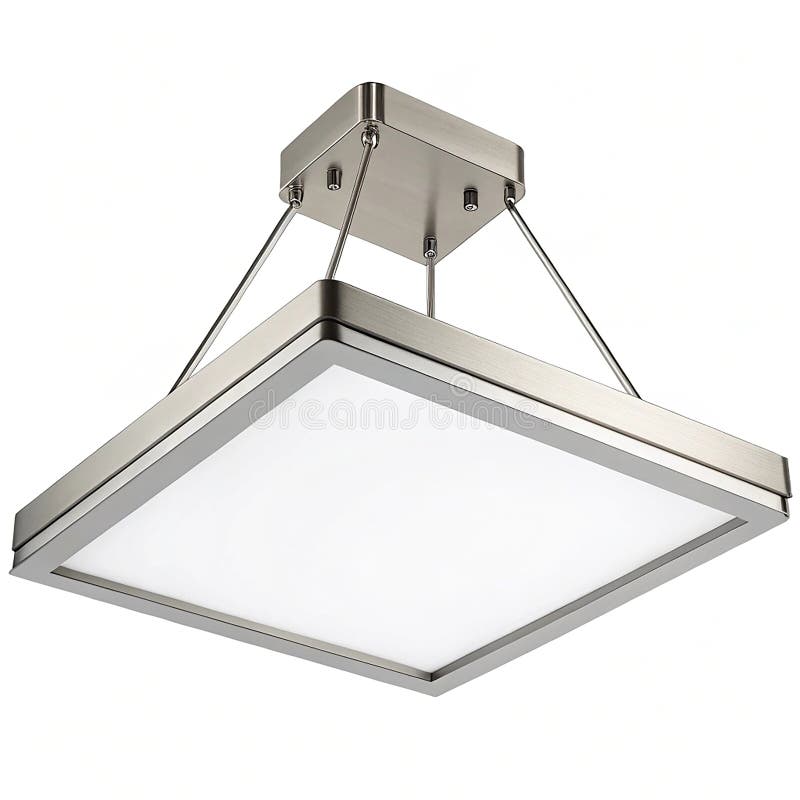 Modern LED Ceiling Light with Sleek Metal Frame Stock Illustration ...