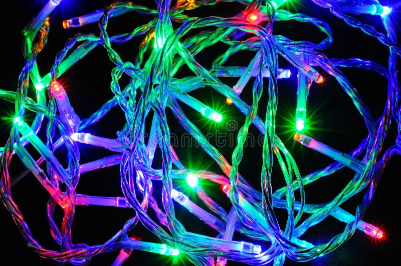 Modern LED Christmas Lights. Stock Photo - Image of orange, christmas ...