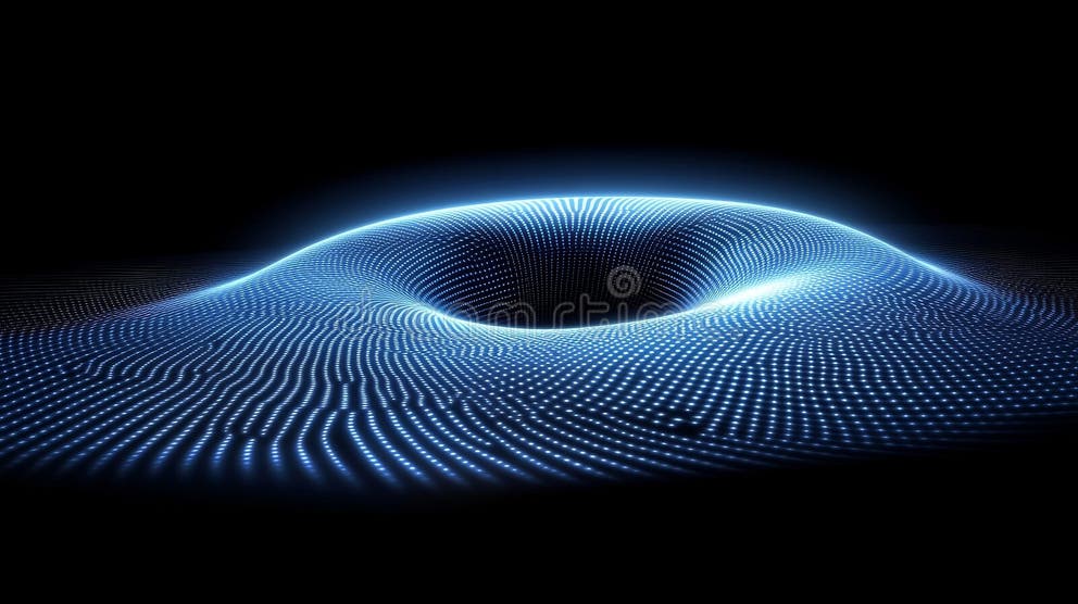 Modern LED-inspired Design Featuring Glowing Blue Dots Against a Dark ...