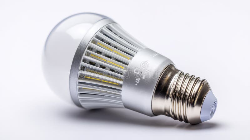 Modern LED Light Bulb stock illustration. Illustration of white - 382946532