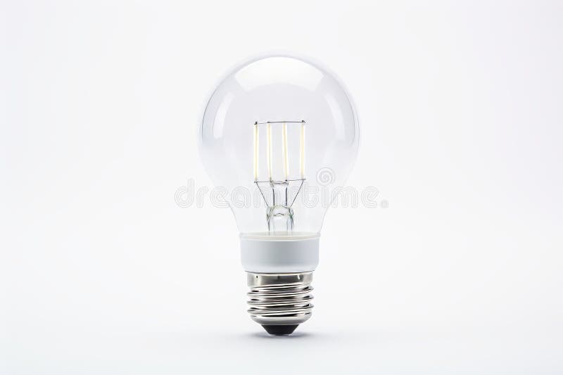 Modern LED Light Bulb Isolated on a White Background, Energy Efficient ...