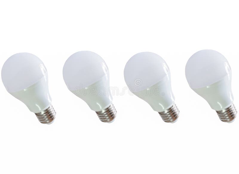 Modern LED Light Bulb (lamp) Isolated on White, ECO Energy Stock Photo ...
