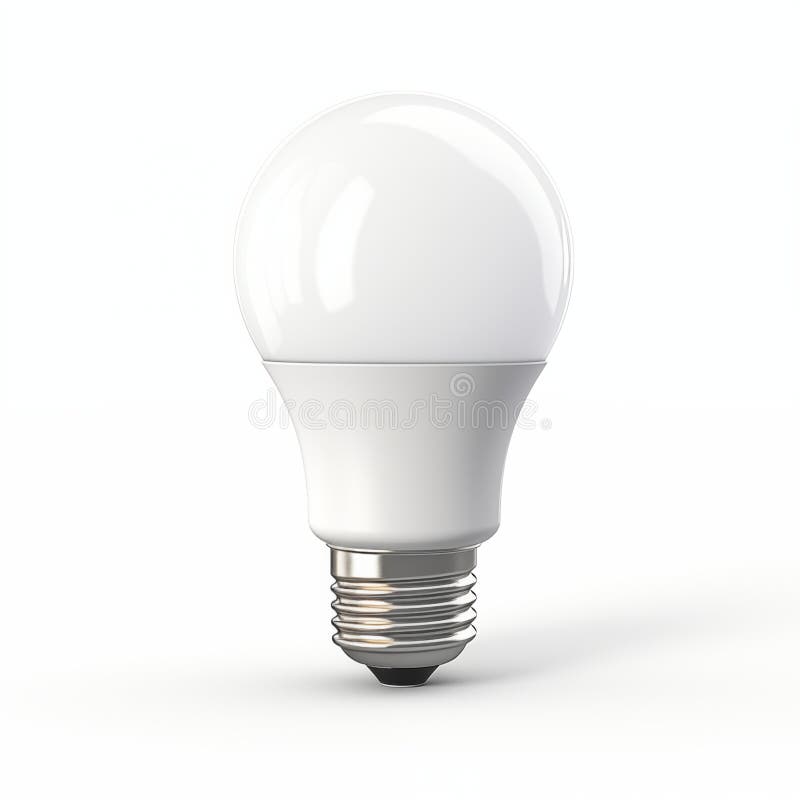 A Modern LED Light Bulb on a Plain Background Highlighting Energy ...