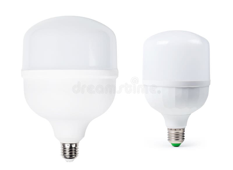 Modern LED Light Bulb on White Bacground Stock Photo - Image of ...