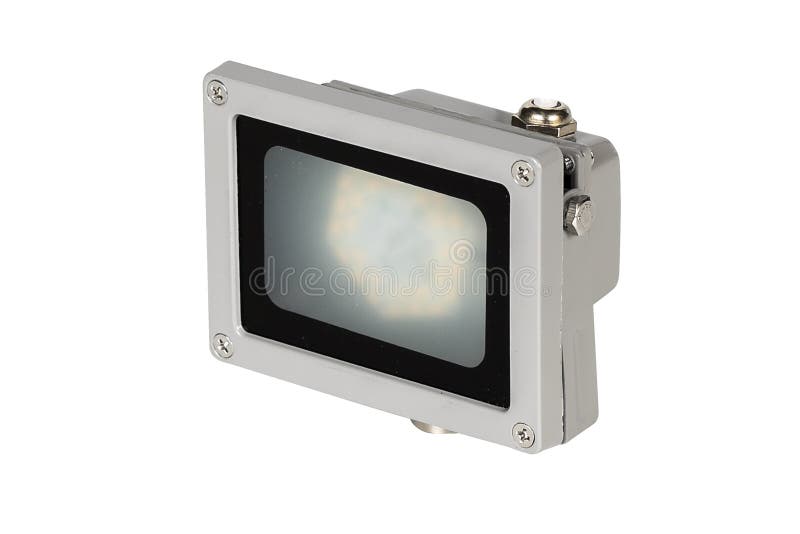 Modern LED Street Lights on White Background Stock Photo - Image of ...