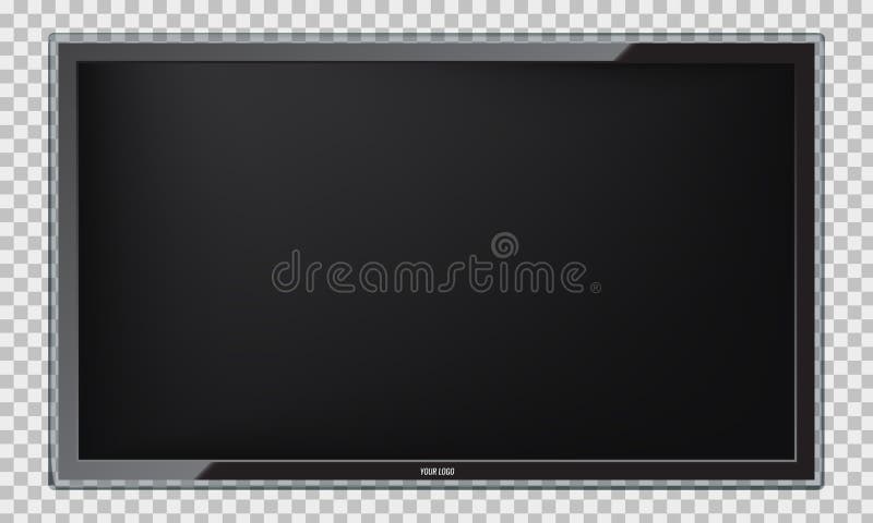 Modern Led TV Screen with Realistic Reflection. Vector. Stock Vector ...