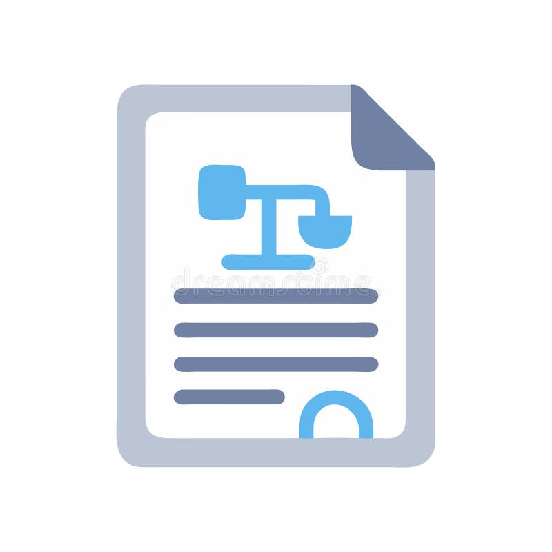 Modern Legal Document Icon for Legal Systems Stock Illustration ...