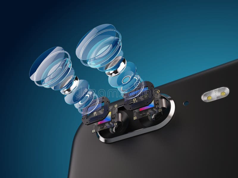 Modern Lens of Smartphone Double Camera Structure. New Features for a ...