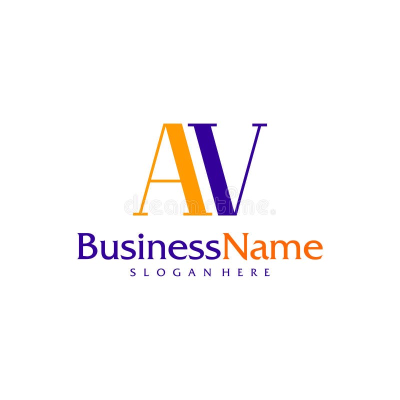 Modern Letter AV Logo Design Vector. Creative a V N Logo Concepts ...