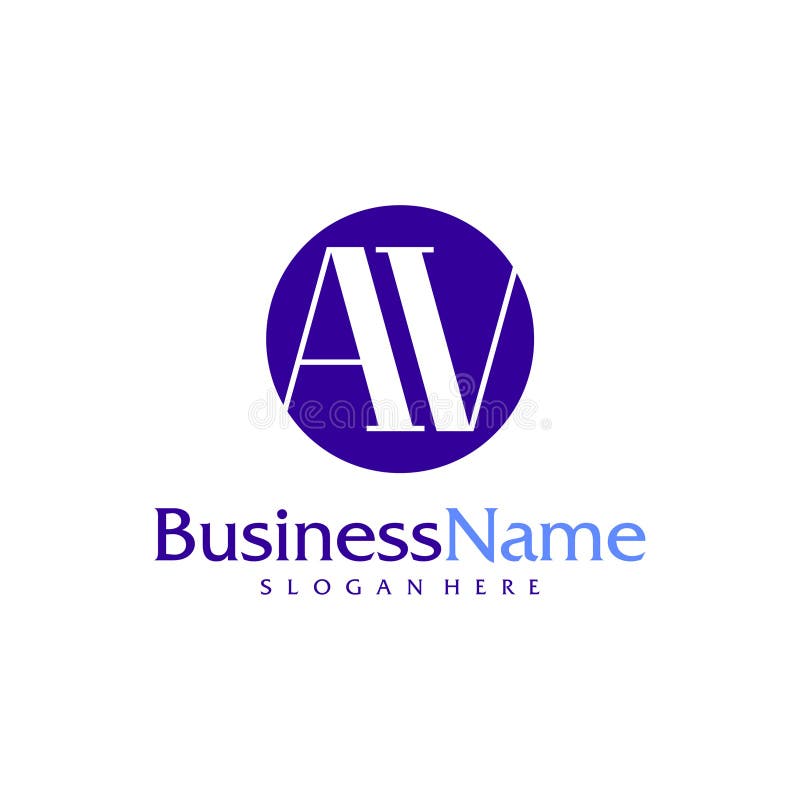 Modern Letter AV Logo Design Vector. Creative a V N Logo Concepts ...