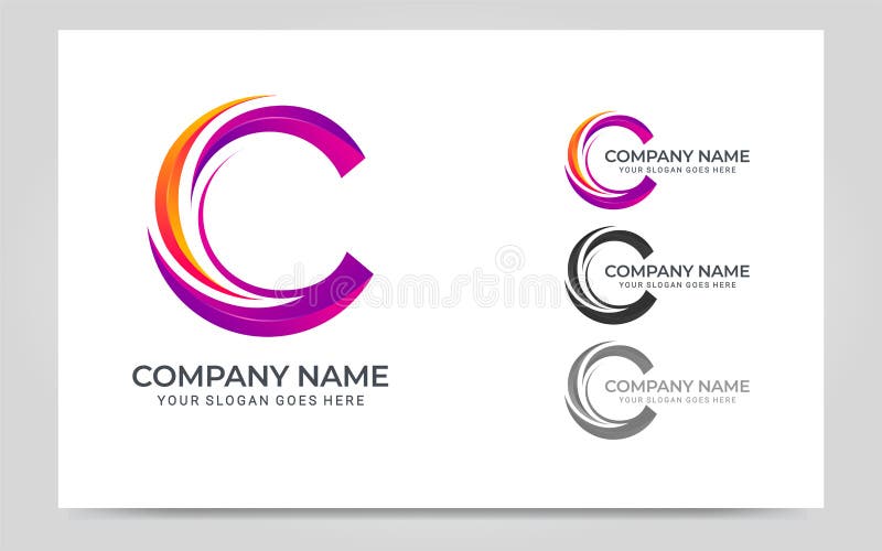 Modern Letter C Logo Design. Editable Logo Design. Vector Graphic ...