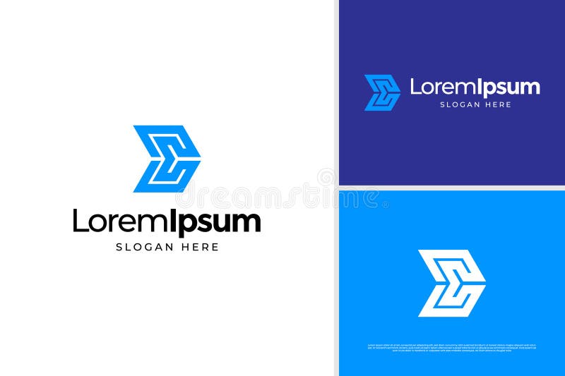 Modern Letter D Monogram Line Tech Logo Vector Design Stock Vector - Illustration of minimal ...