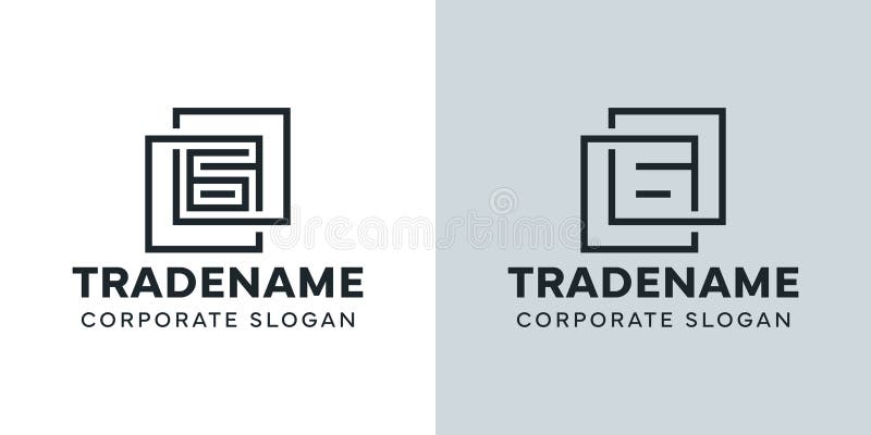 Modern Letter G with Double Square Logo, for Business with G Initial ...