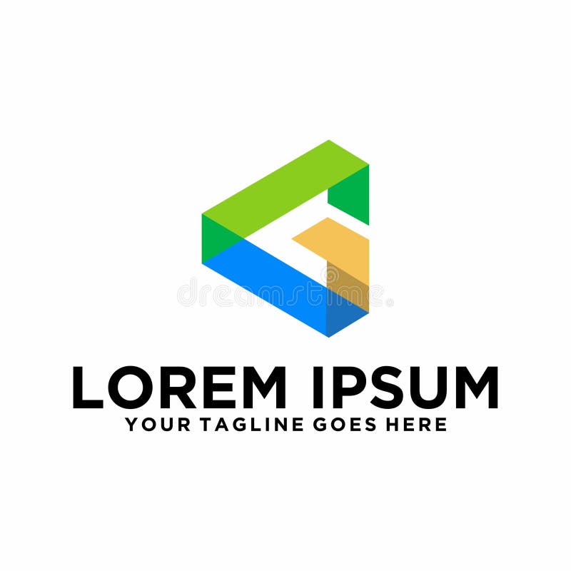 Modern letter G logo icon stock illustration. Illustration of symbol ...