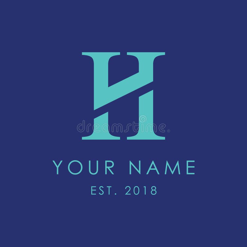 Modern Letter H Logo Mark stock illustration. Illustration of icon ...