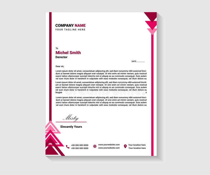 Modern Letter Head Design for Your Company. Stock Vector - Illustration ...