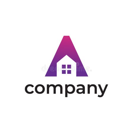 Modern Letter a House Logo Design Stock Vector - Illustration of ...